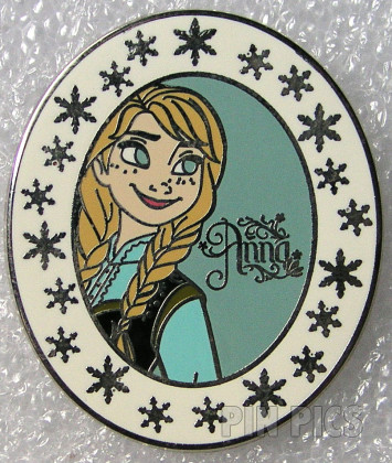 PP97853 - Anna - Frozen - Booster - Oval with Snowflakes - PinPics