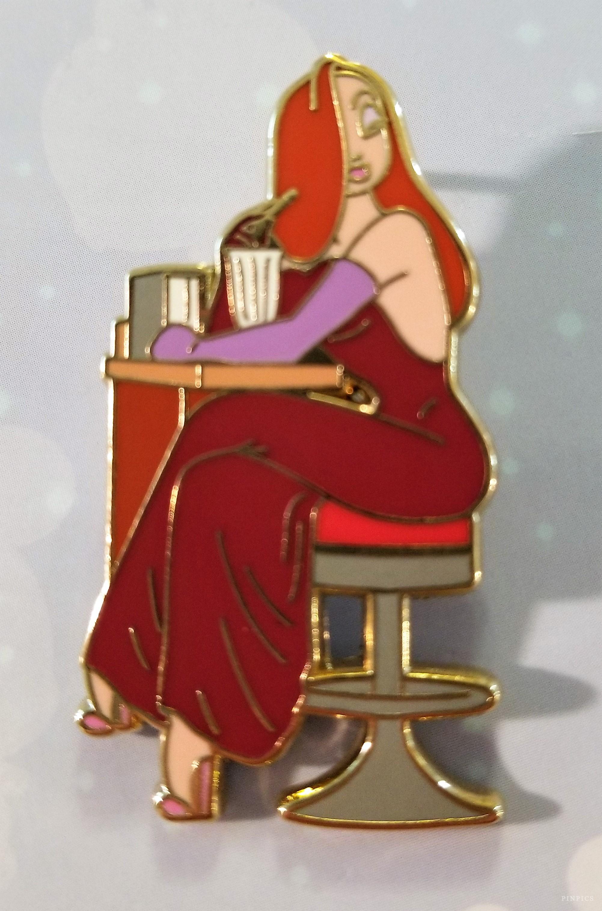 PP100151 - DSF - Jessica Rabbit - Ice Cream Float - Sitting at Counter - Lanyard - PinPics
