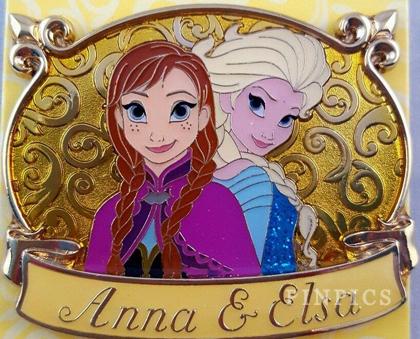 PP106735 - WDI - Anna and Elsa - Princess Plaque - PinPics