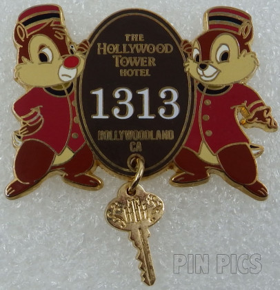 PP108062 - Chip and Dale - Tower of Terror Room 1313 Key - PinPics