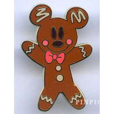 PP112588 - DLP - Gingerbread Mickey - Pink bowtie - PinPics