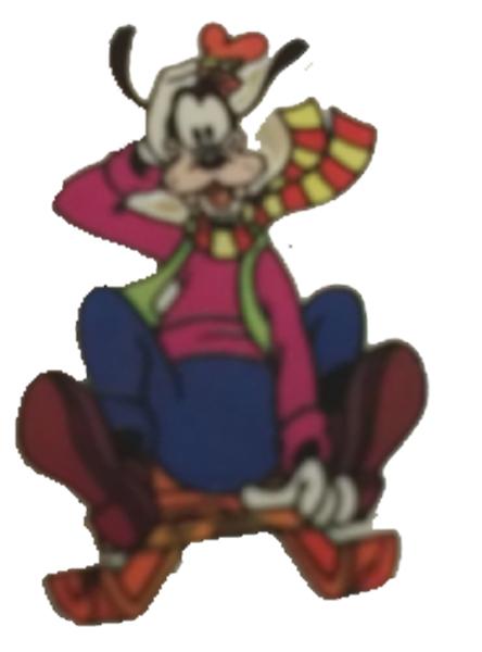 PP117967 - Goofy Sledding plastic UK - PinPics