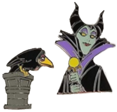 PP140344 - DS - Maleficent and Diablo - 2 pin set - PinPics