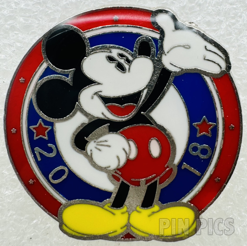 PP146778 - Monogram - Mickey - American Flag Shield - 2018 - PinPics