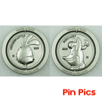 PP149339 - WDW - Chicken Little and Foxy Loxy - Silver Coin - Heroes vs ...