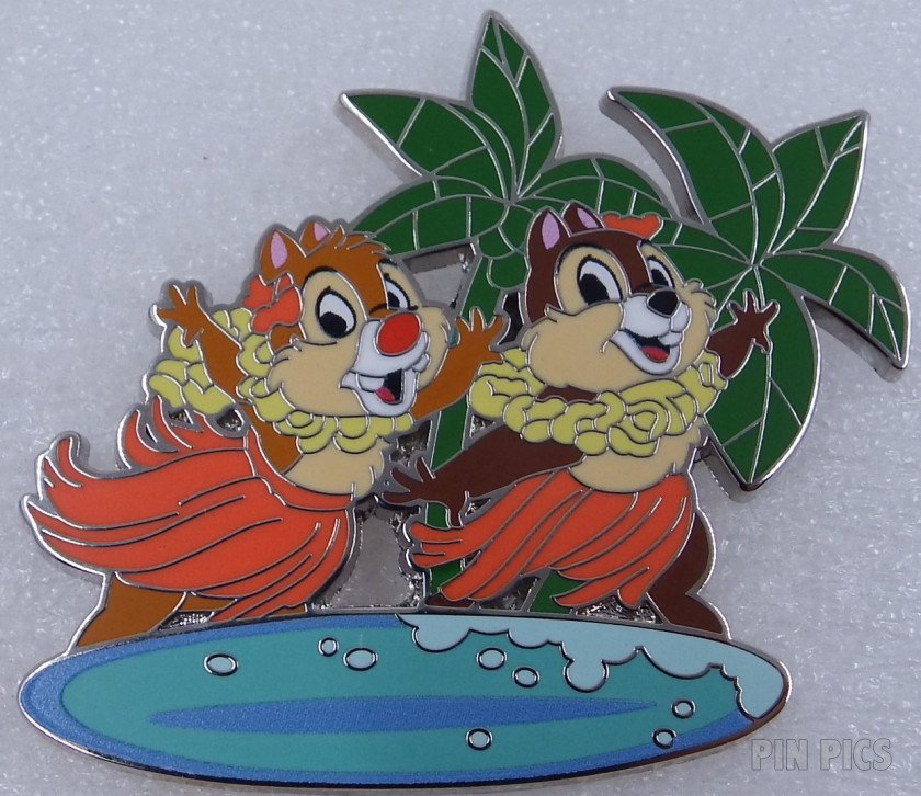 PP164680 - DLP - Hula Chip and Dale on Surfboard - Small World - Hawaii - PinPics