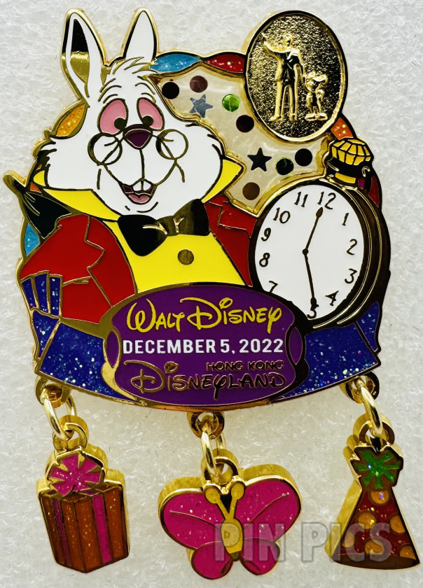 PP164791 - HKDL - White Rabbit - Walt Disney's Birthday 2022 - PinPics
