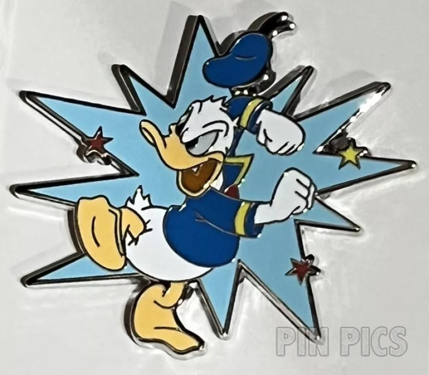 PP170594 - Angry Donald Duck - Blue Starburst - PinPics