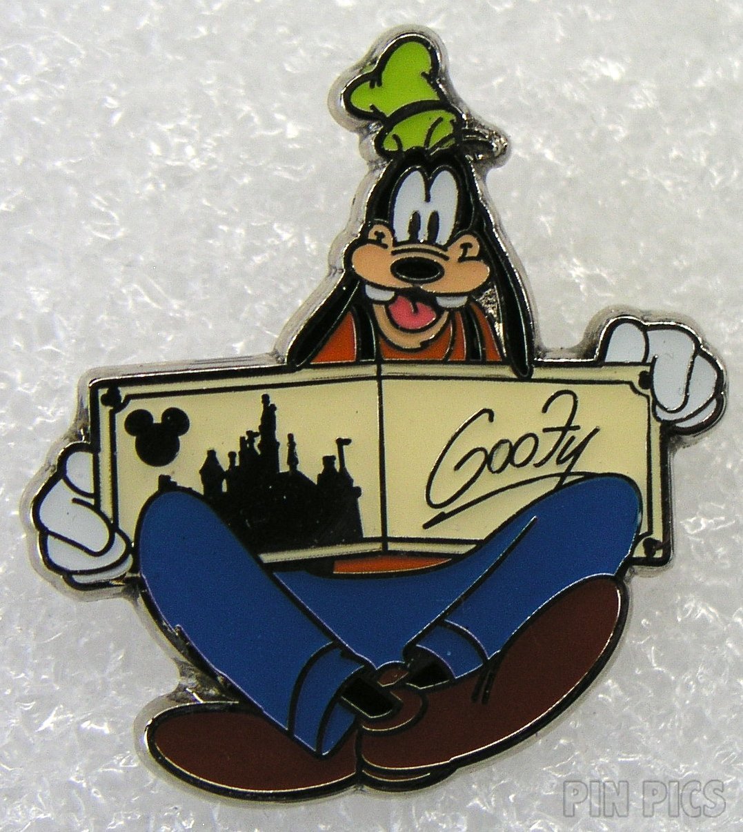 PP102326 - HKDL - Goofy - Character Autographs - Hidden Mickey - PinPics