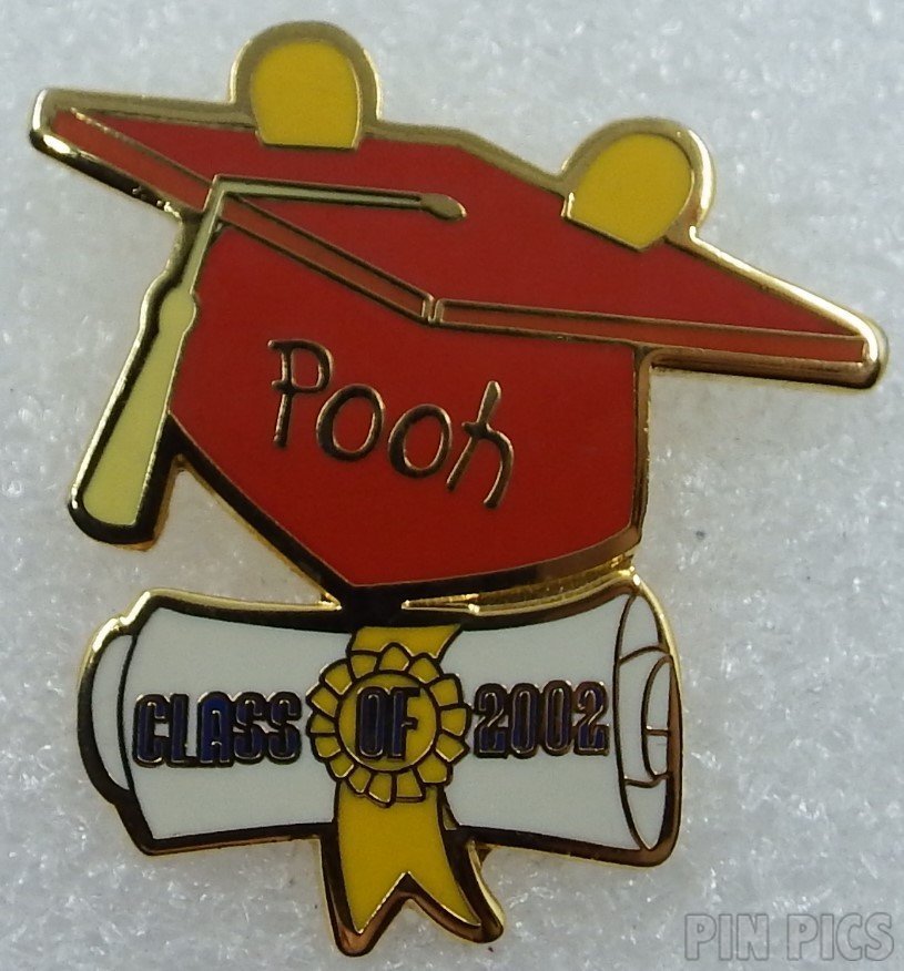 PP11165 - Graduation Pooh Cap - Class of 2002 - PinPics