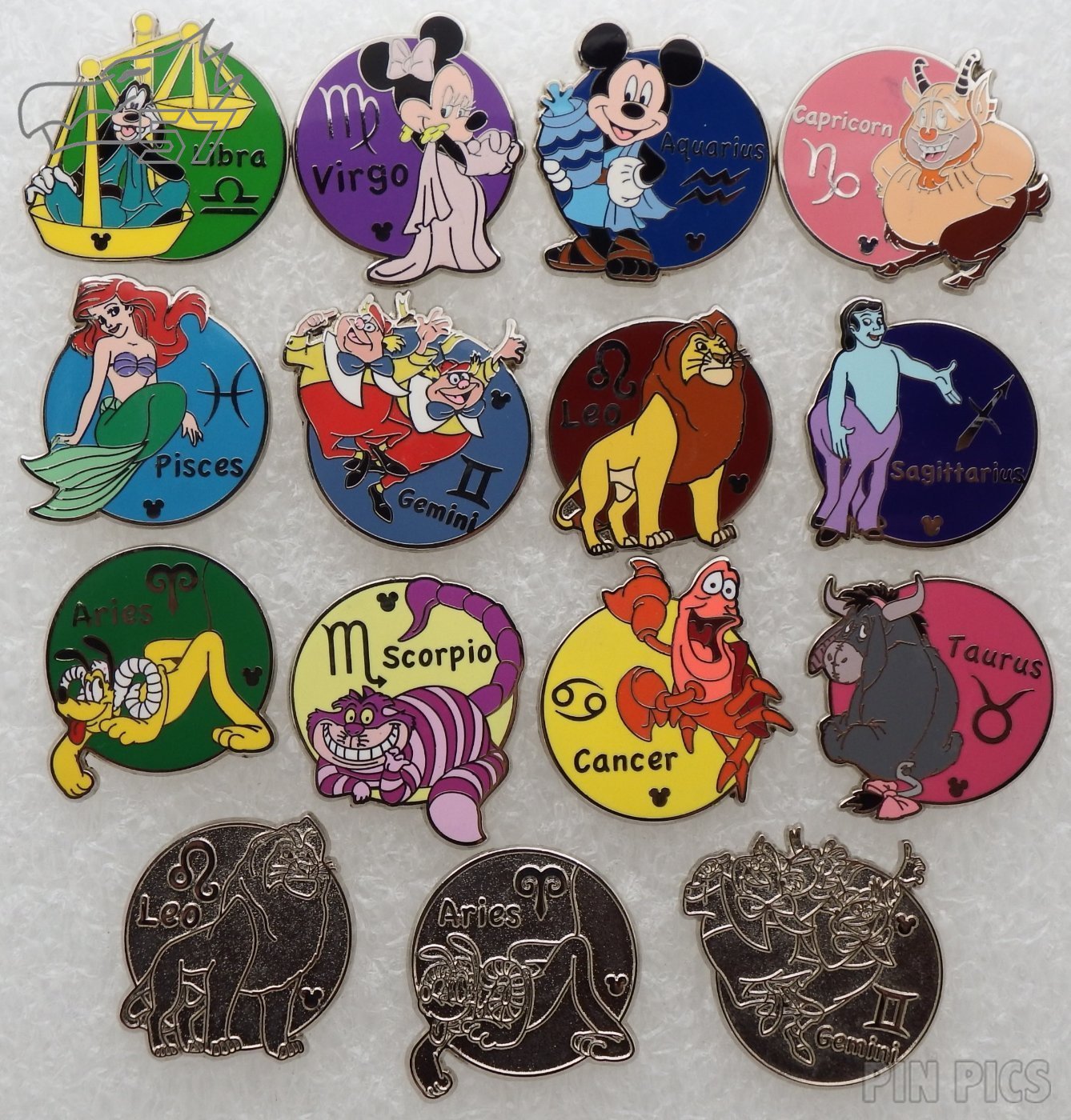 PP162913 - Zodiac Sign Set - Hidden Mickey 2012 - PinPics