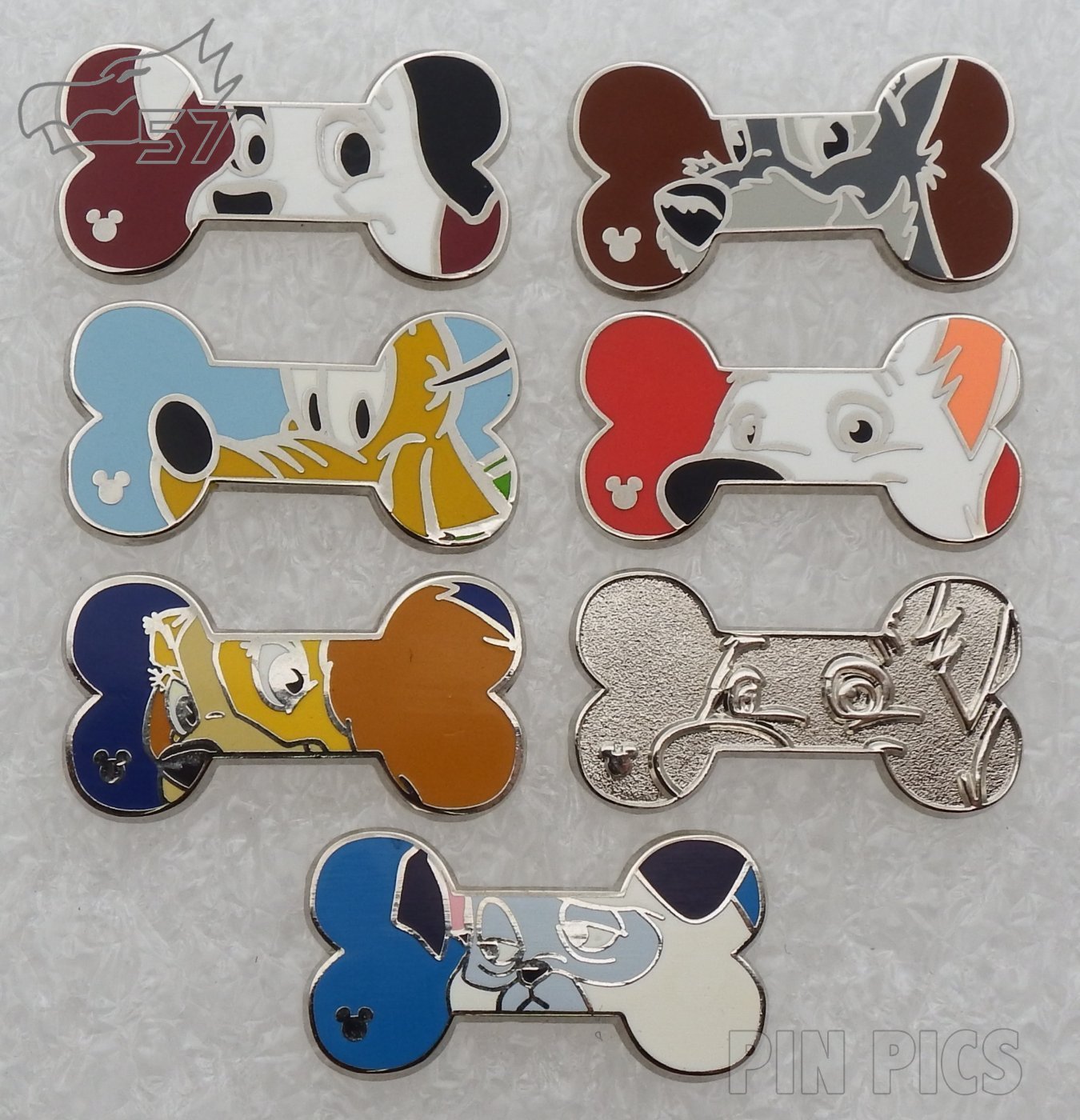 PP167275 - WDW - Dog Bones Set - Hidden Mickey 2016 - 2017 - PinPics