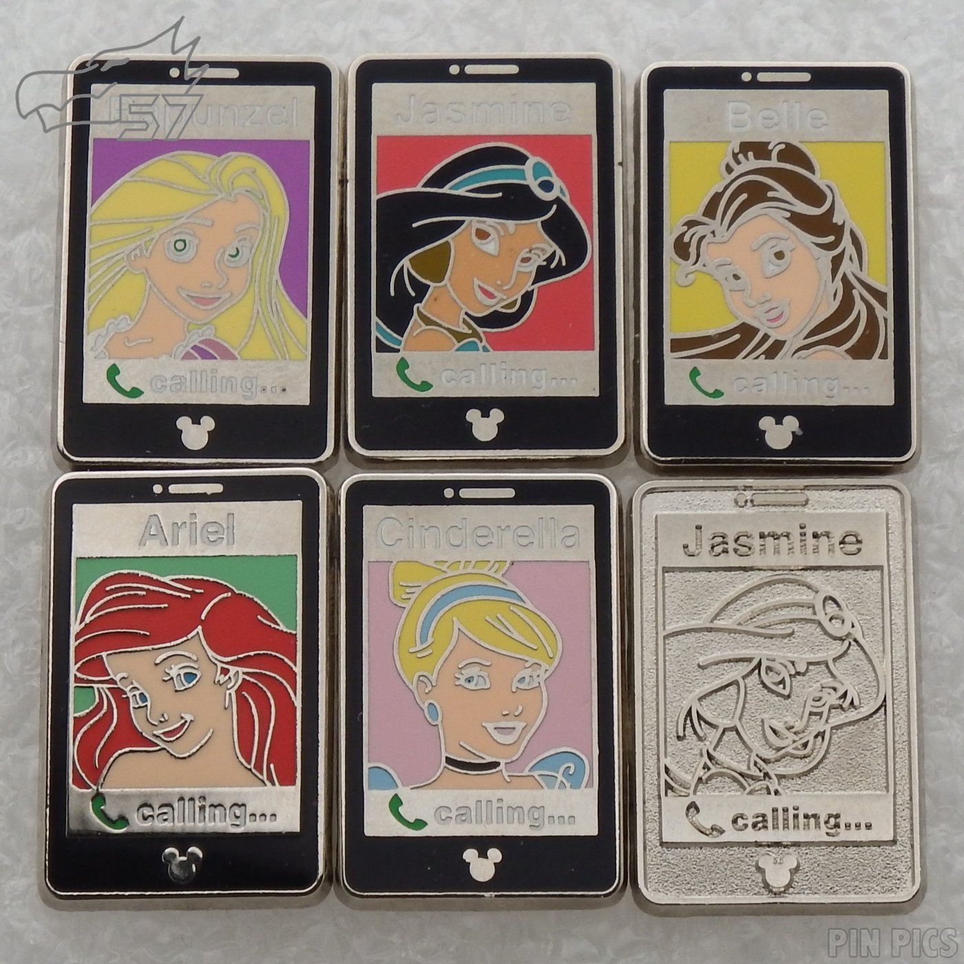 PP169192 - WDW - Princess Mobile Phones Set - Hidden Mickey 2014 - PinPics