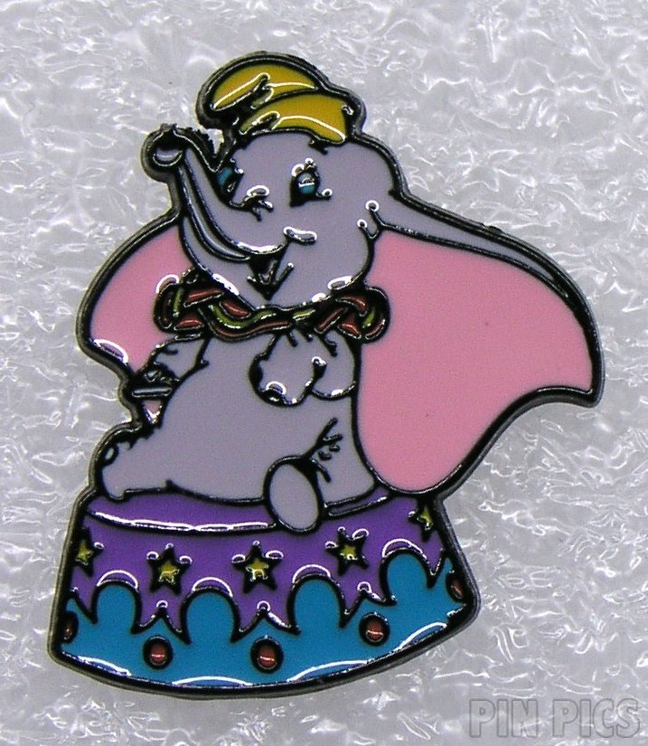 PP172102 - Dumbo - Vintage - Sitting on Circus Drum - PinPics