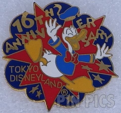 PP192 - TDR - Japan - Donald Duck - 16th Anniversary - Donald Jumping ...