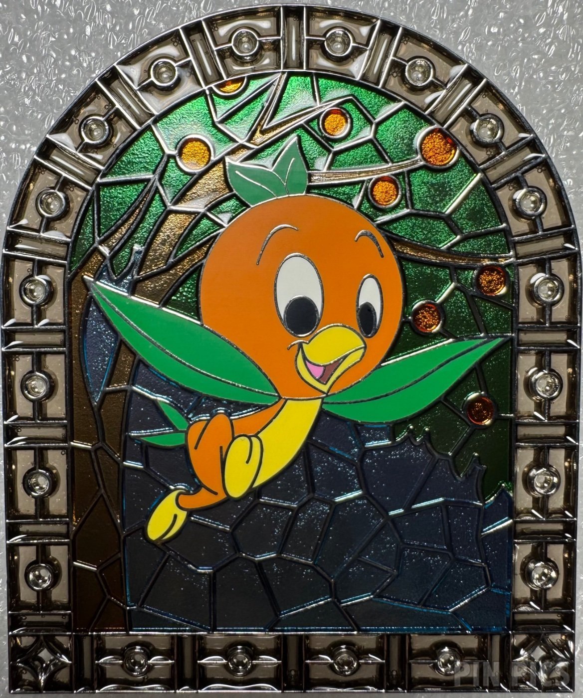 PP163770 - WDI - Orange Bird - Birds - Stained Glass Mosaic - PinPics