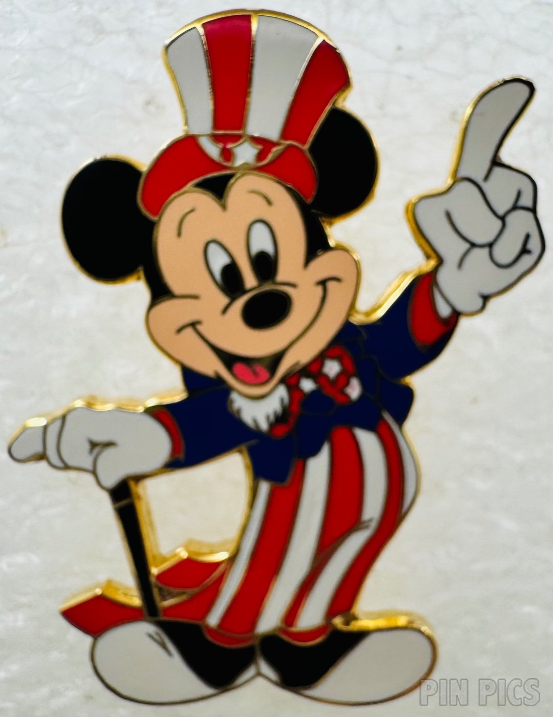 PP254 - Patriotic Mickey - Uncle Sam - Pointing Up - PinPics