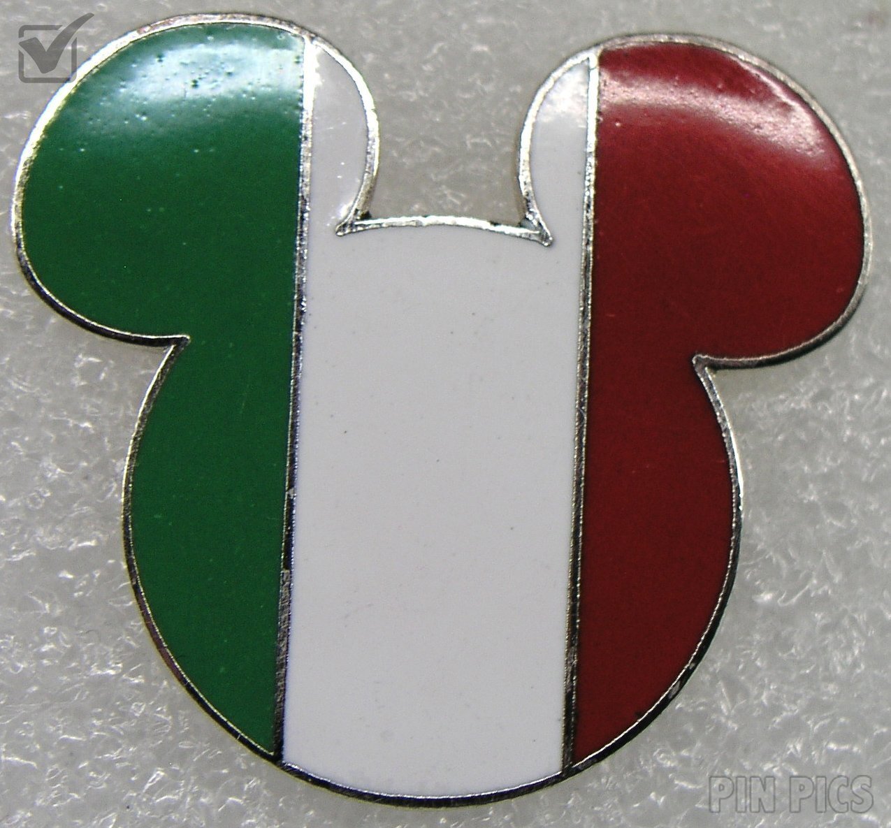 PP173416 - WDW - Italy Flag - Mickey Head Icons - Version 2 - PinPics
