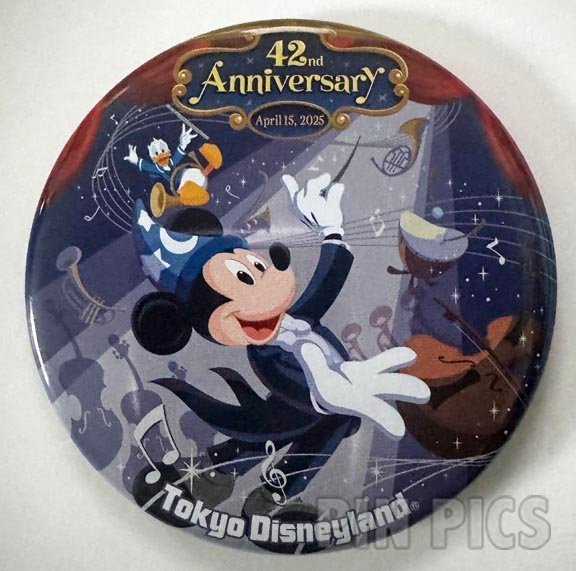 PP173885 - Button - Japan - Conductor Mickey - 42nd Anniversary - April ...