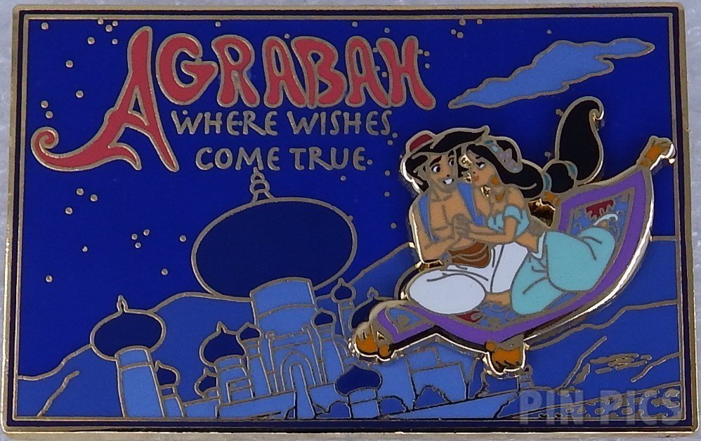 PP128685 - DSSH - Aladdin and Jasmine - Agrabah - Postcard - PinPics