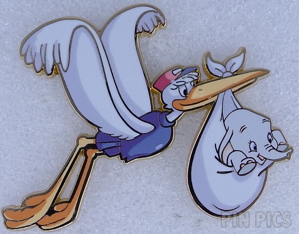 PP170713 - PALM - Baby Dumbo and Messenger Stork - PinPics