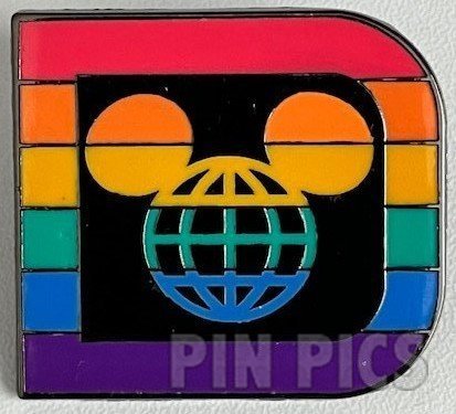 PP174084 - WDW - Disney World D Logo - Rainbow Pride - PinPics