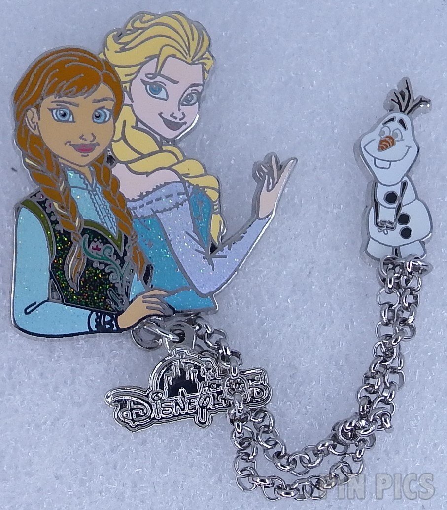 PP109907 - HKDL - Anna, Elsa and Olaf - Frozen - Chain - PinPics