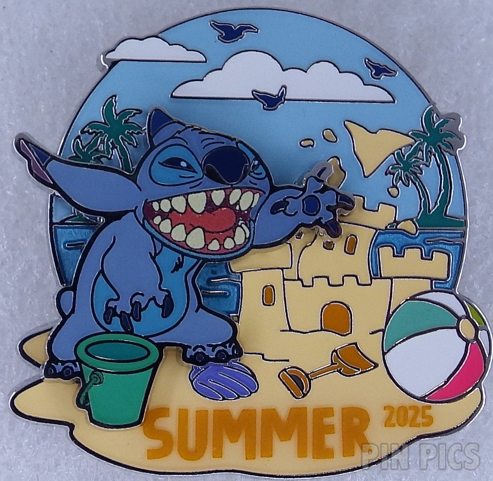 PP175001 - Stitch - Attacking a Sandcastle - Summer 2025 - PinPics