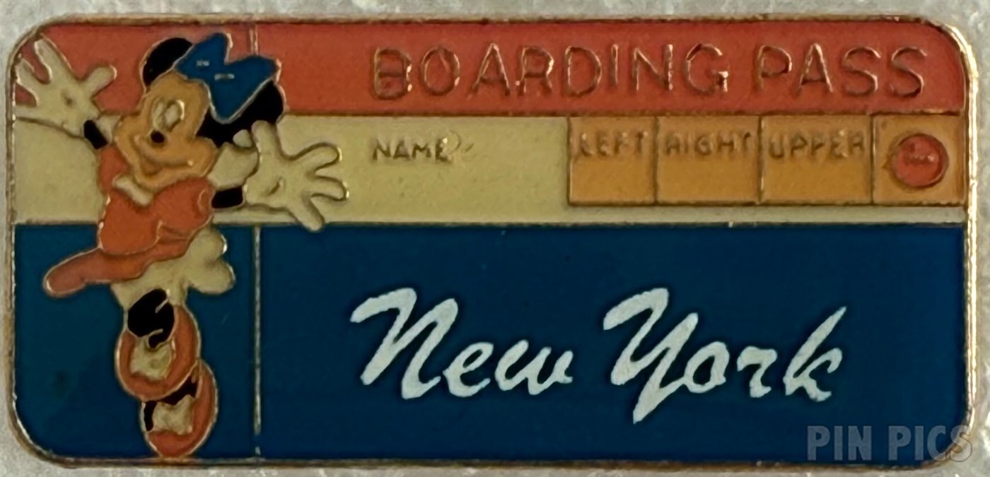 PP175393 - Monogram - Minnie Mouse - New York Boarding Pass - PinPics