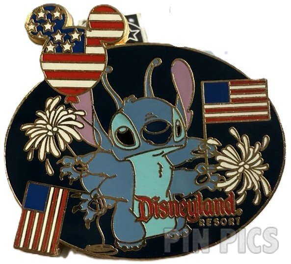PP30999 - DLR - Patriotic Stitch - Flags and Fireworks - PinPics
