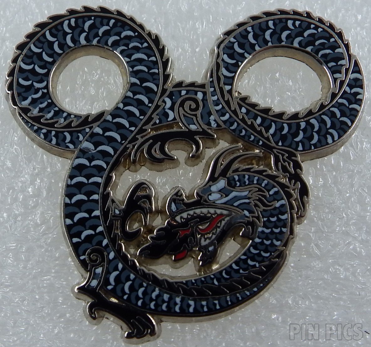 PP43155 - WDI - Mickey Mouse Head Fire Breathing Dragon - Black on ...