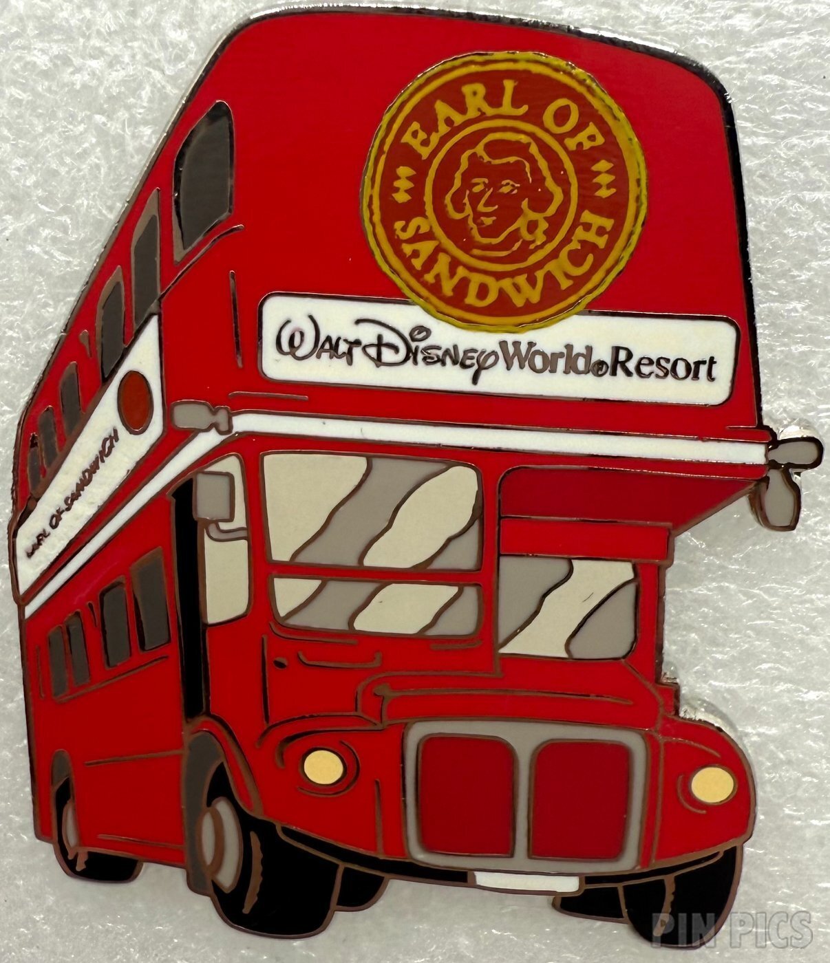 PP29591 - WDW - Earl of Sandwich - Red Double Decker Bus - Version 2 - PinPics