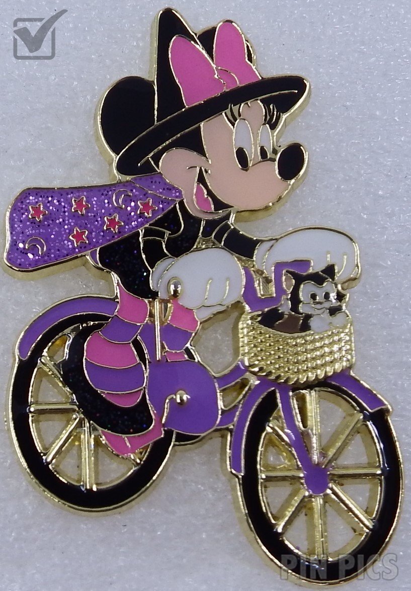 PP180529 - Baublebar - Minnie Dressed in a Witch Costume - Figaro Riding in Bicycle Basket ...